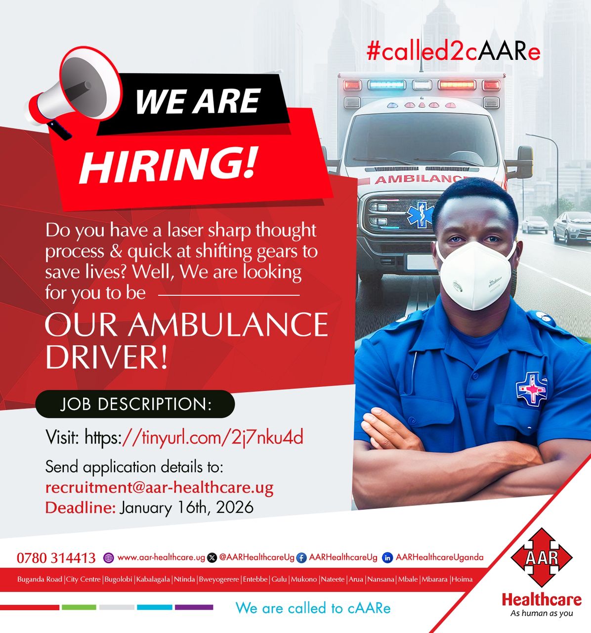 Ambulance Driver - AAR Healthcare Uganda
